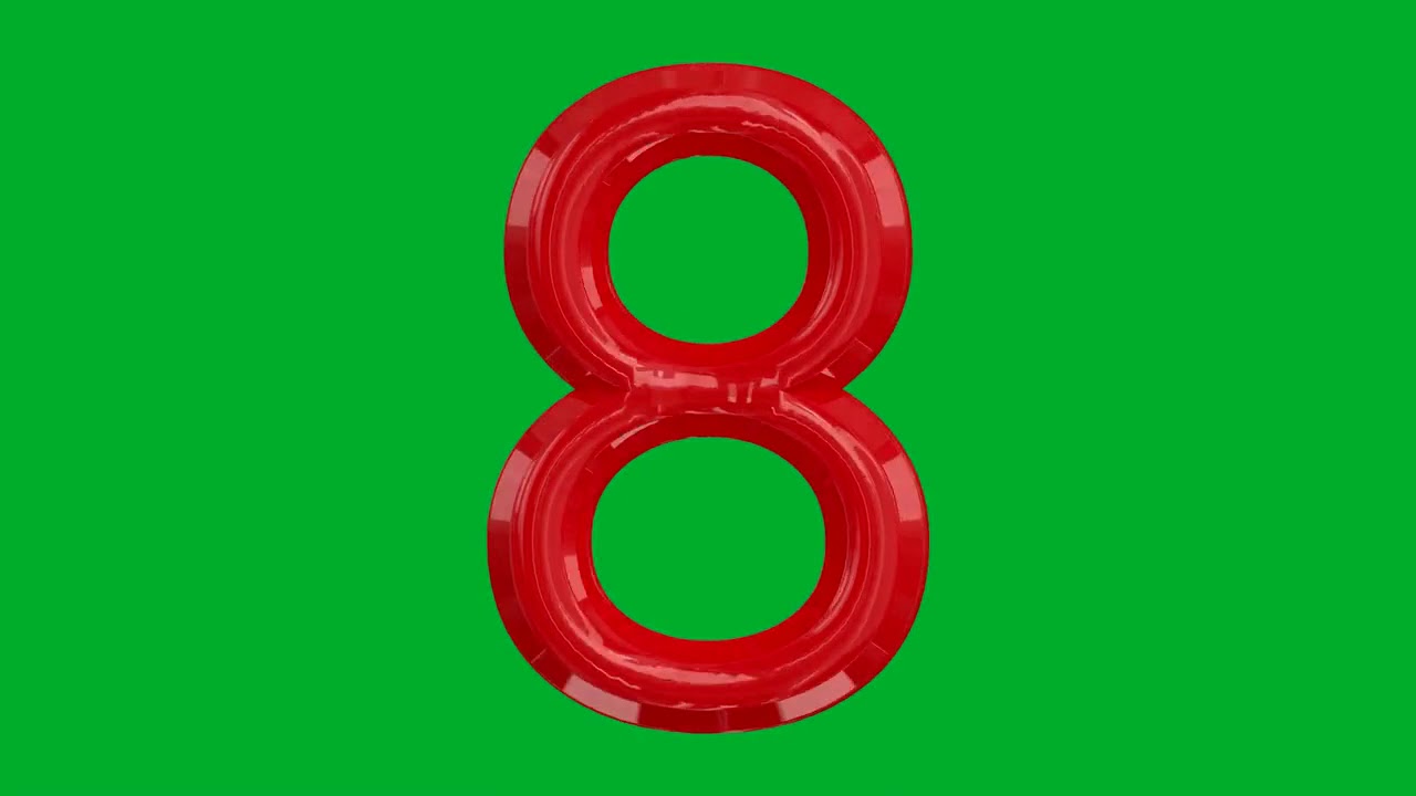 Figure 8 Loop Number Green Screen | Free Download Green Screen Video ...