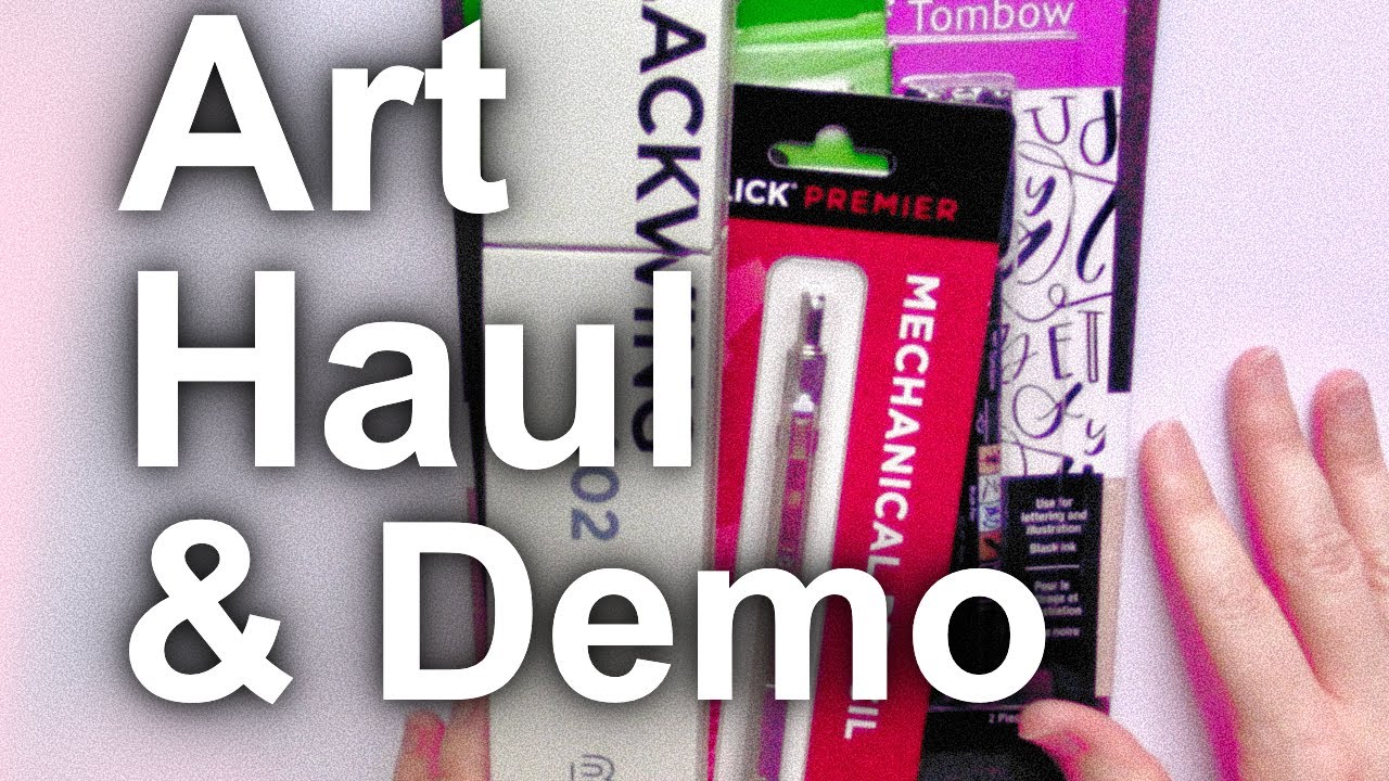 @Blick_Art supply haul + drawing: testing pencils, pens, and erasers ...