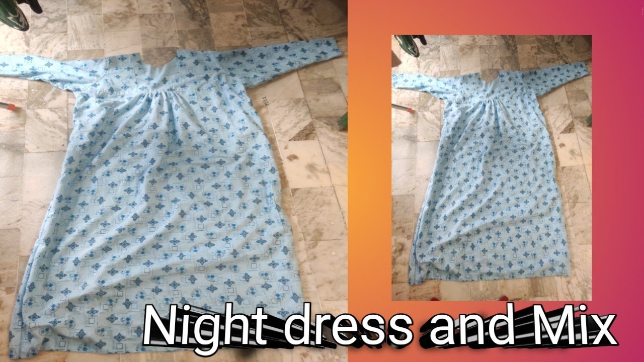nighty cutting and stitching । night dress/maxi cutting and stitching ...