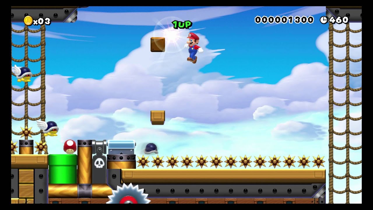 Super Mario Maker - Shell Slide Ship Ride - NSMB - YouTube