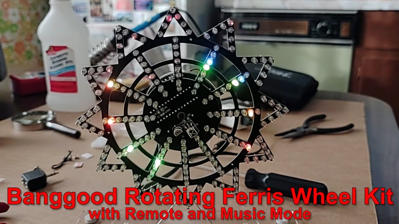 Banggood LED Rotating Ferris Wheel Kit - YouTube