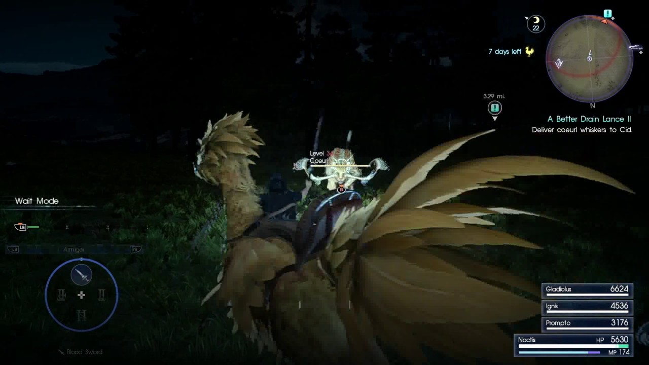 Final Fantasy XV - Side Quest: A Better Drain Lance II - YouTube