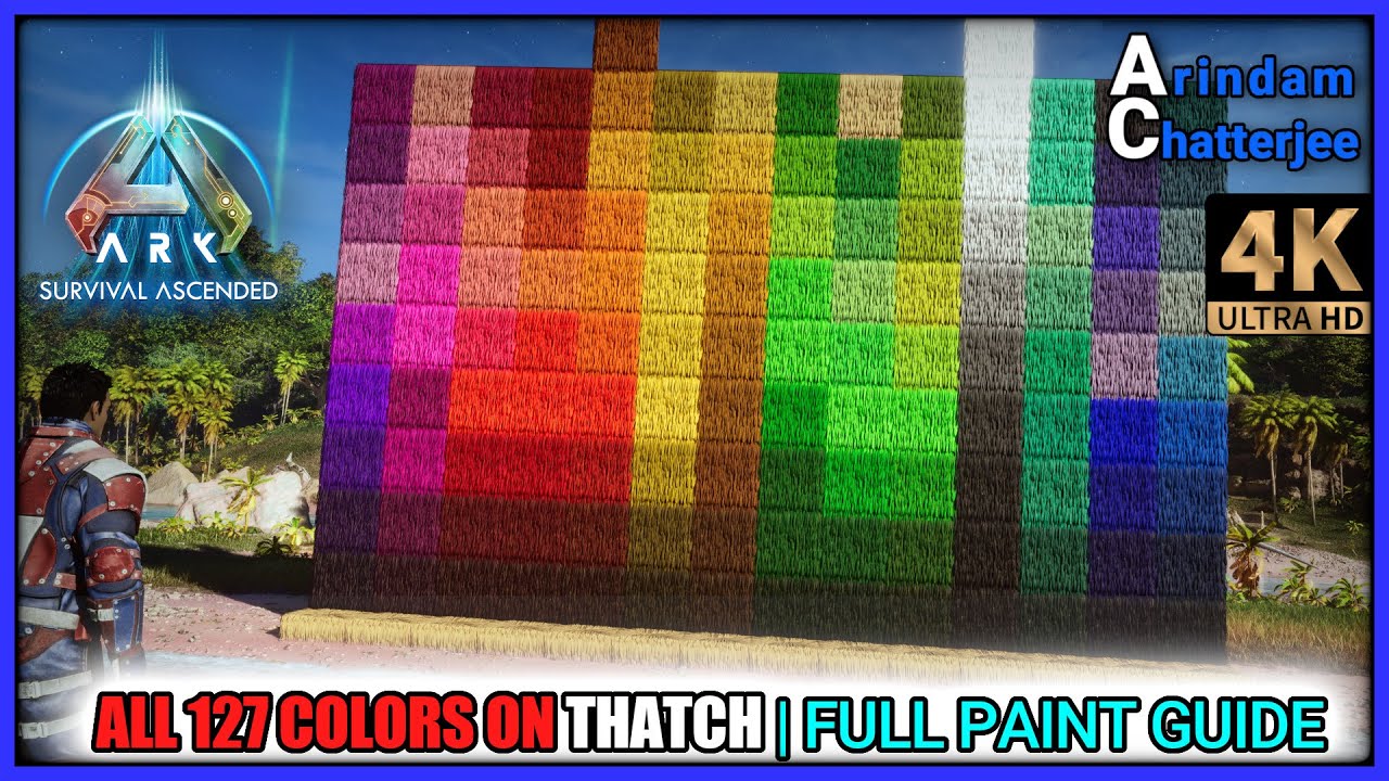 ALL 127 Dye Colors on Thatch Structures | Full Paint Reference Guide ...
