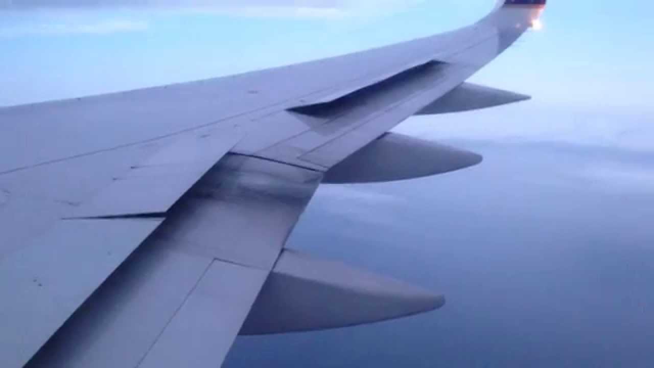 HD United Boeing 757-200 landing at JFK - Wing view - YouTube