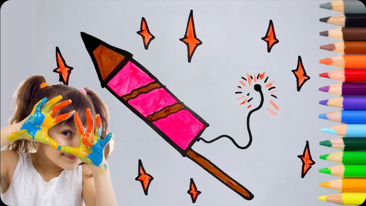 How to draw a Firecracker Step by Step - YouTube