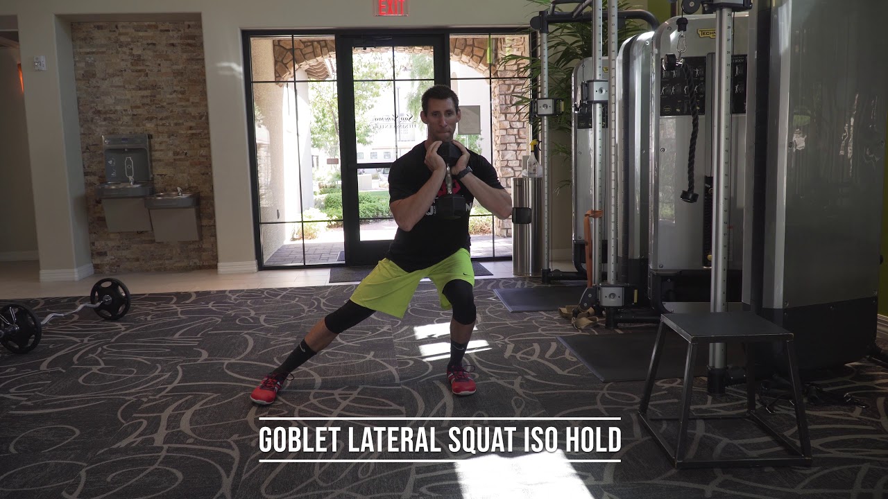 Goblet Lateral Squat Iso Hold - YouTube