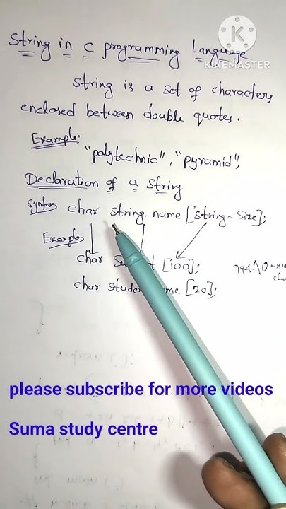 String in C programming language || short || viral || trend || - YouTube