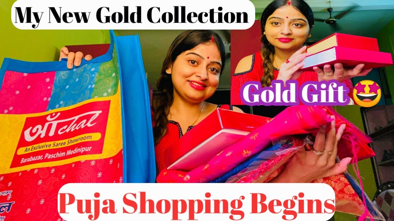 My New Gold Collection | Gold Gift | Durga Puja Shopping Begins ️ - YouTube