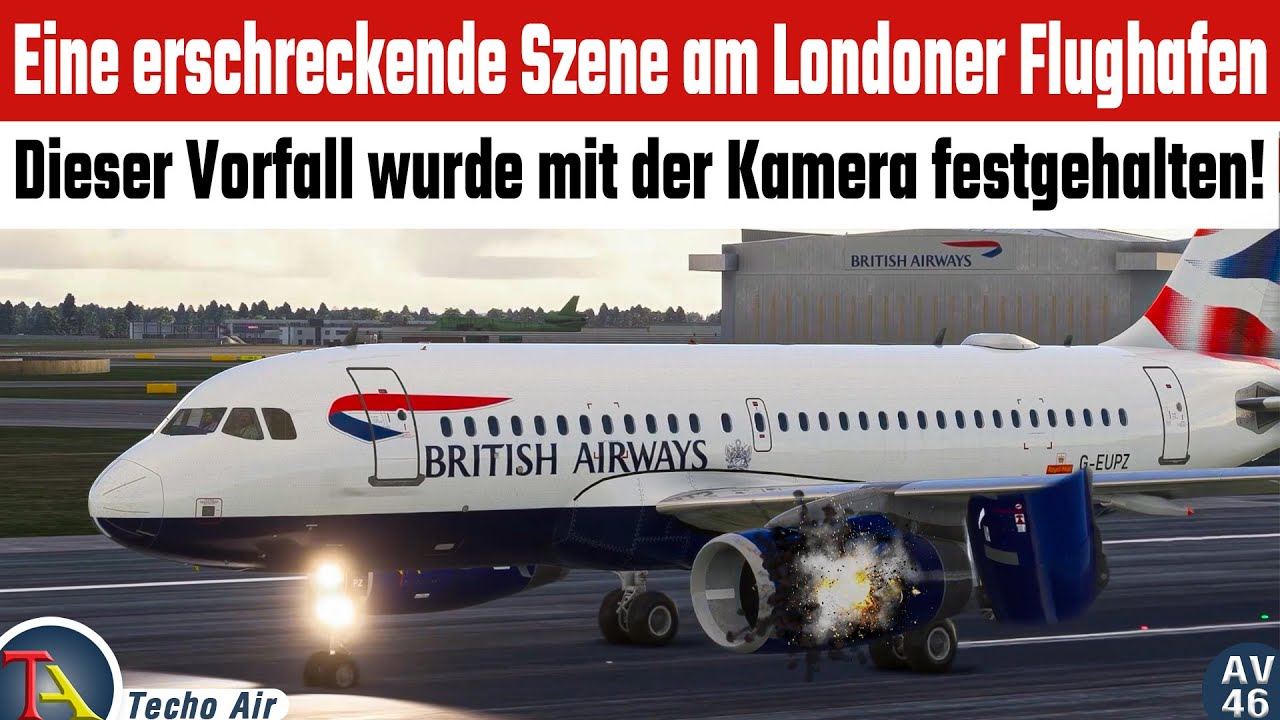 Feuer bricht nach dem Start im Flugzeug aus | British Airways Flight ...