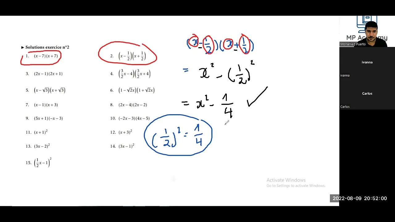 Fórmulas notables matemáticas - YouTube