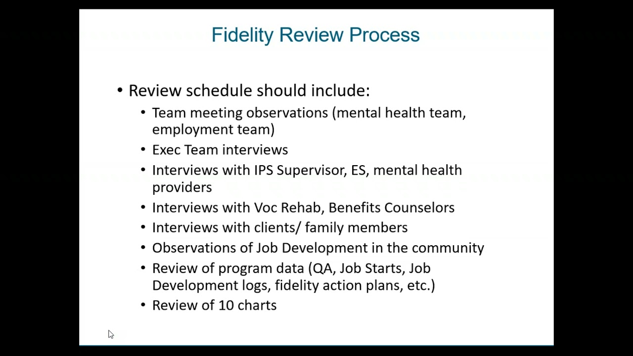 DBHR IPS Fidelity Review Basics - YouTube