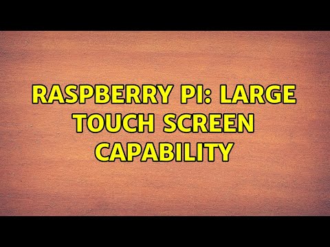 Raspberry Pi: Large touch screen capability - YouTube