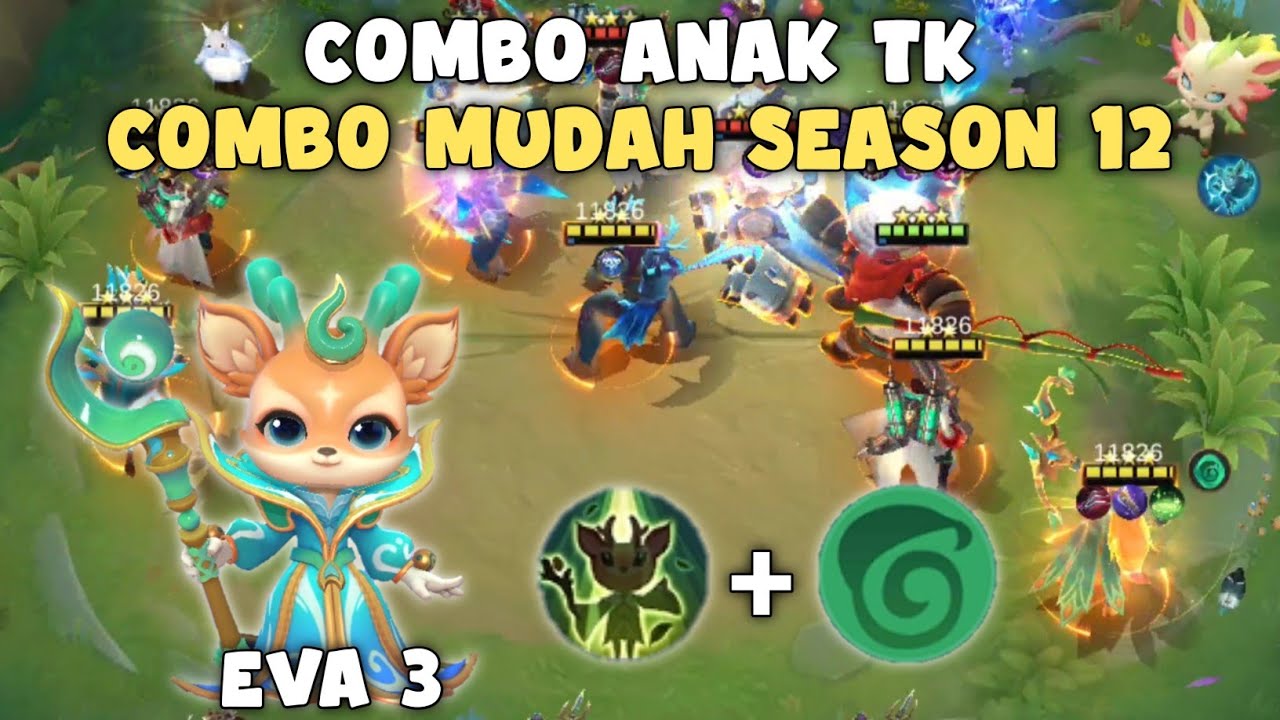 NEW GAMEPLAY EVA SKILL 3 | COMBO MUDAH SEASON 12 EVA 3 + NATURE SPIRIT ...