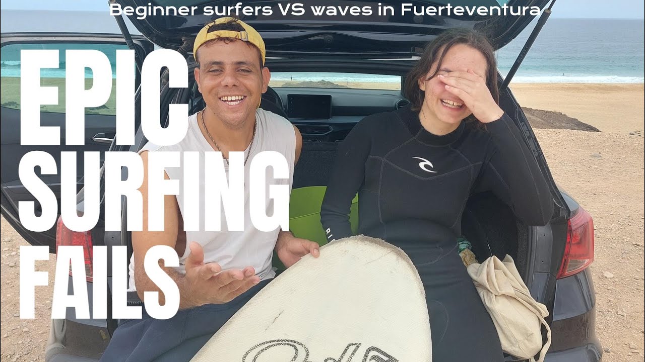 EPIC SURFING FAILS: Beginners VS Waves in Fuerteventura - YouTube