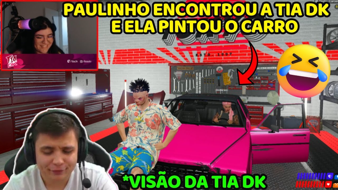 VISÃO DA TIA DK REENCONTRANDO O PAULINHO E PINTANDO O CARRO! 😂 - YouTube