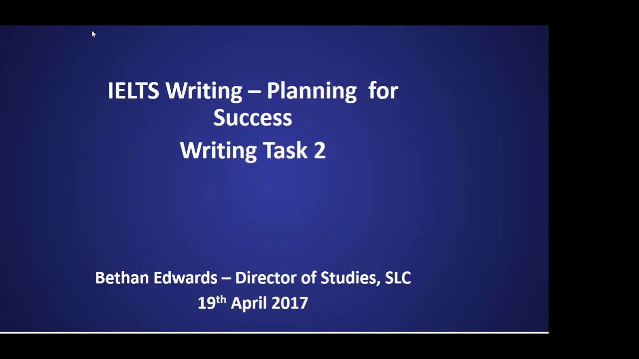 IELTS writing - Planning for success - YouTube
