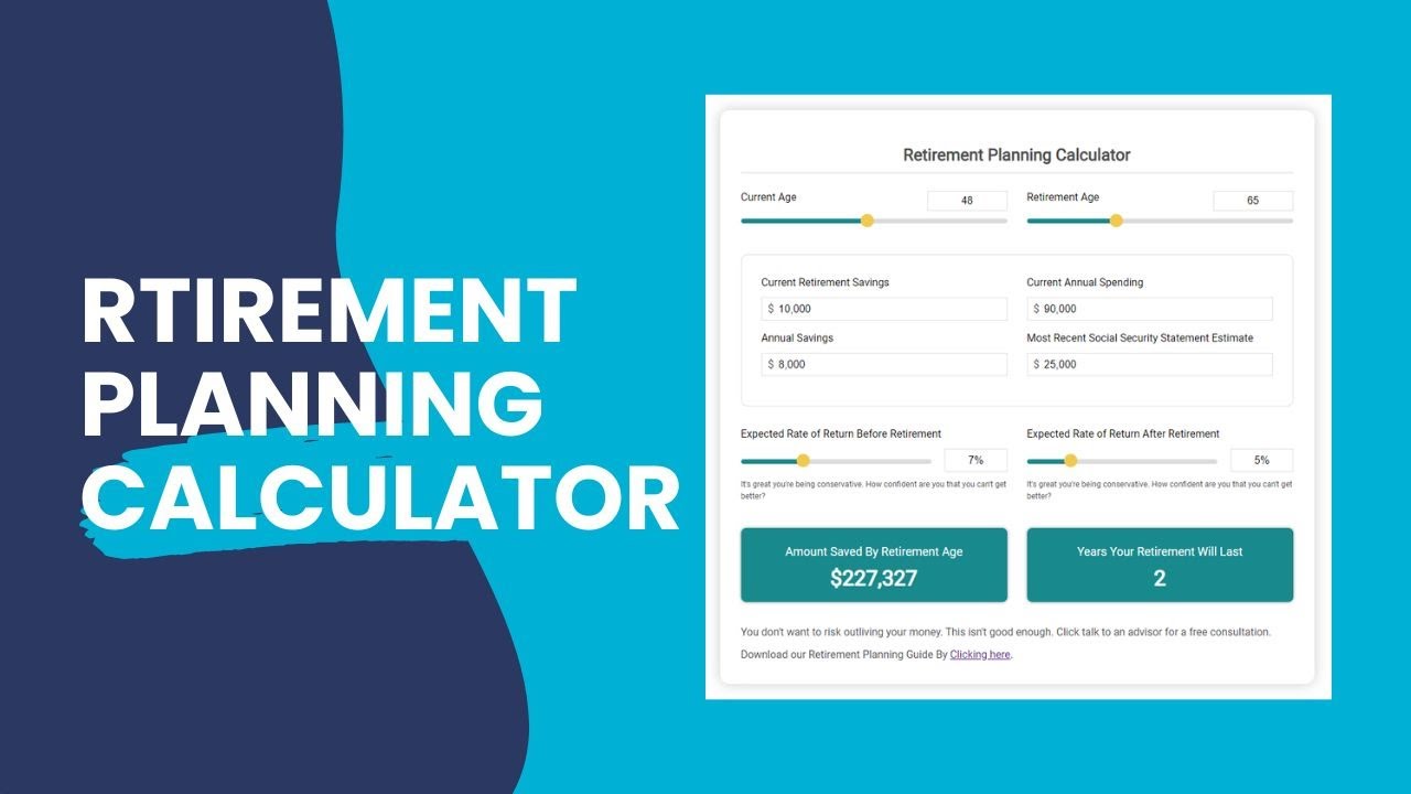 Retirement Planning Calculator - Web Calculator for your Website. - YouTube
