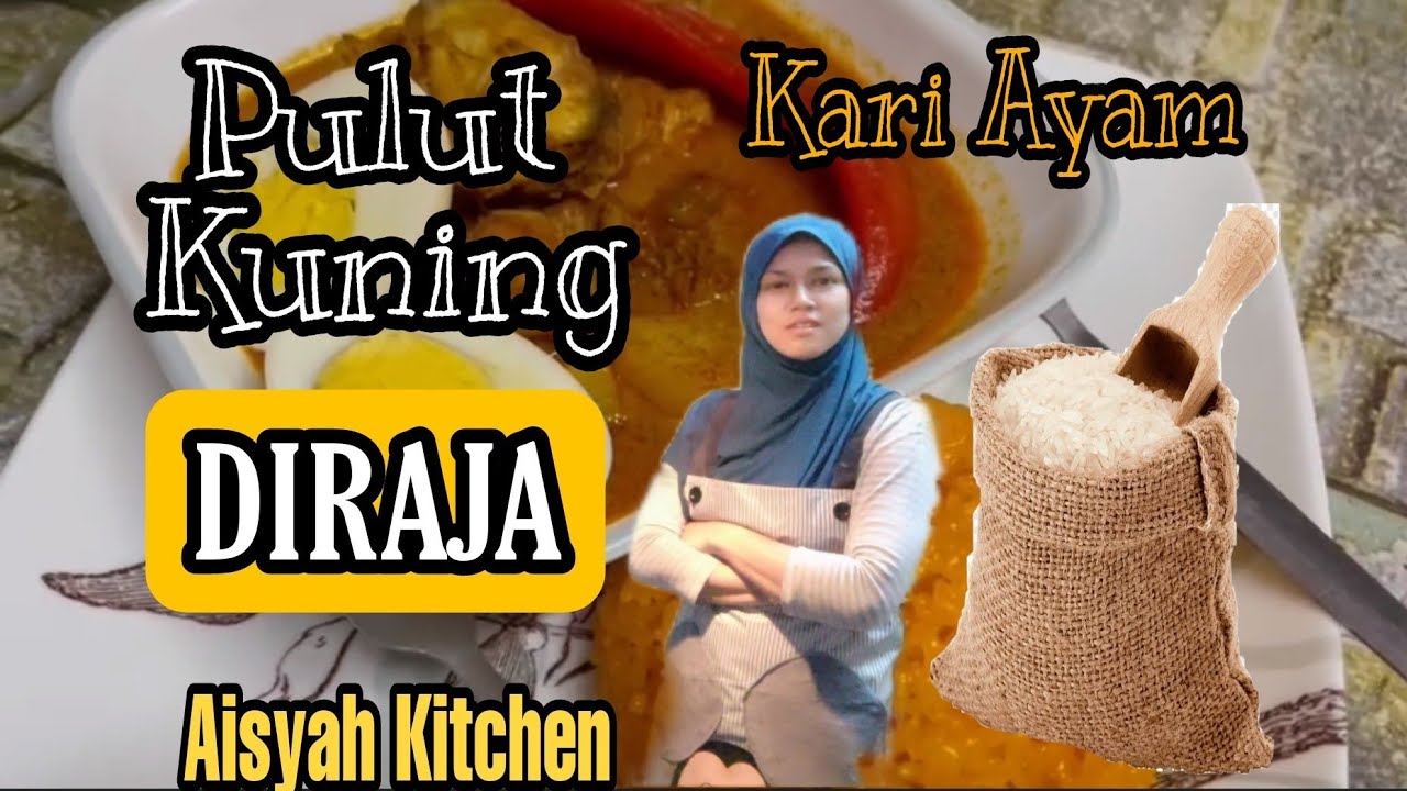 Resepi Pulut Kuning Kari Ayam DIRAJA - #Asian #Street #Food - YouTube