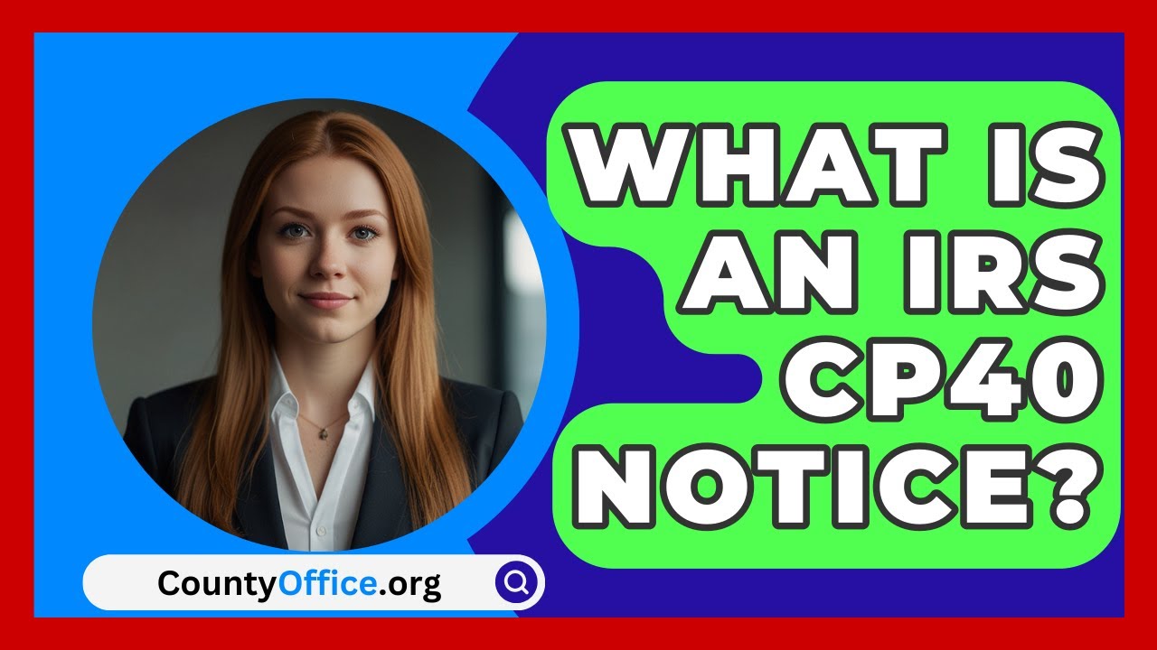 What Is An IRS CP40 Notice? - CountyOffice.org - YouTube