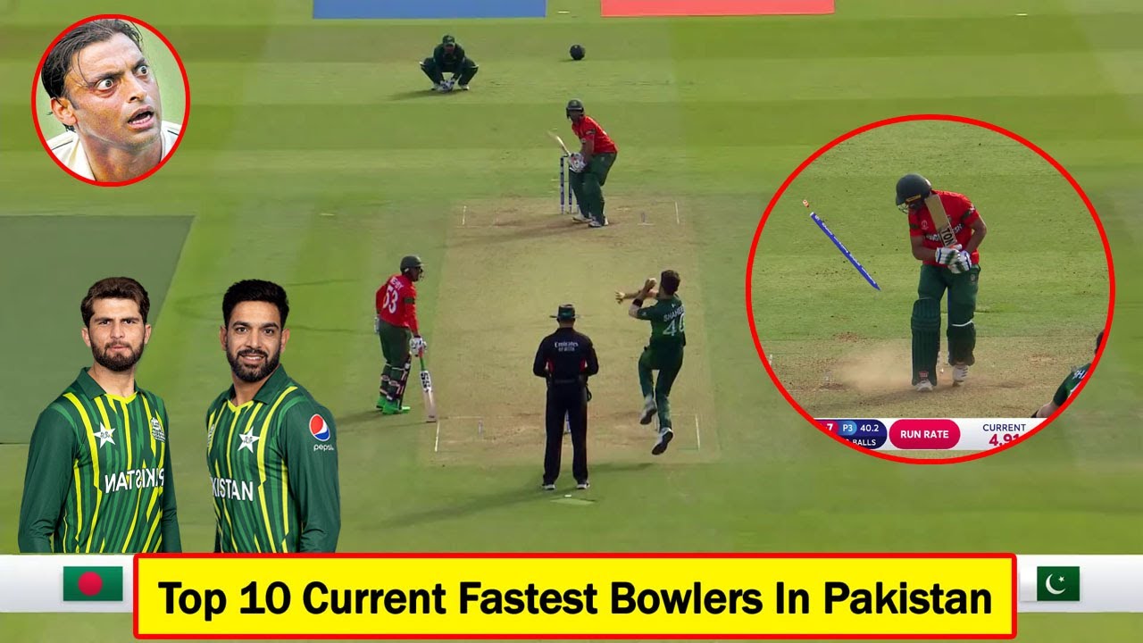 Top 10 Current Fastest Bowlers In Pakistan Cricket 2023 - YouTube