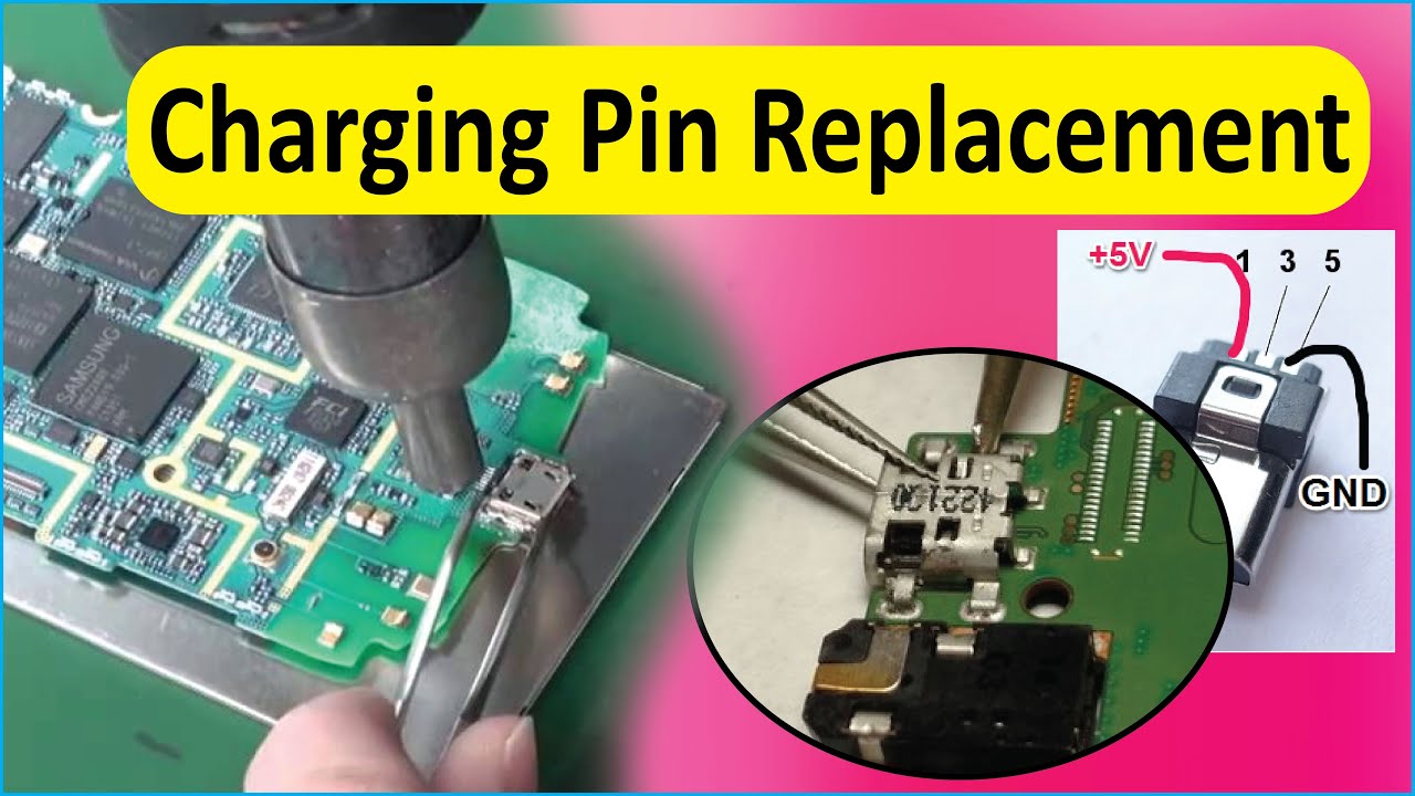 charging pin replacement (E TEL) - YouTube