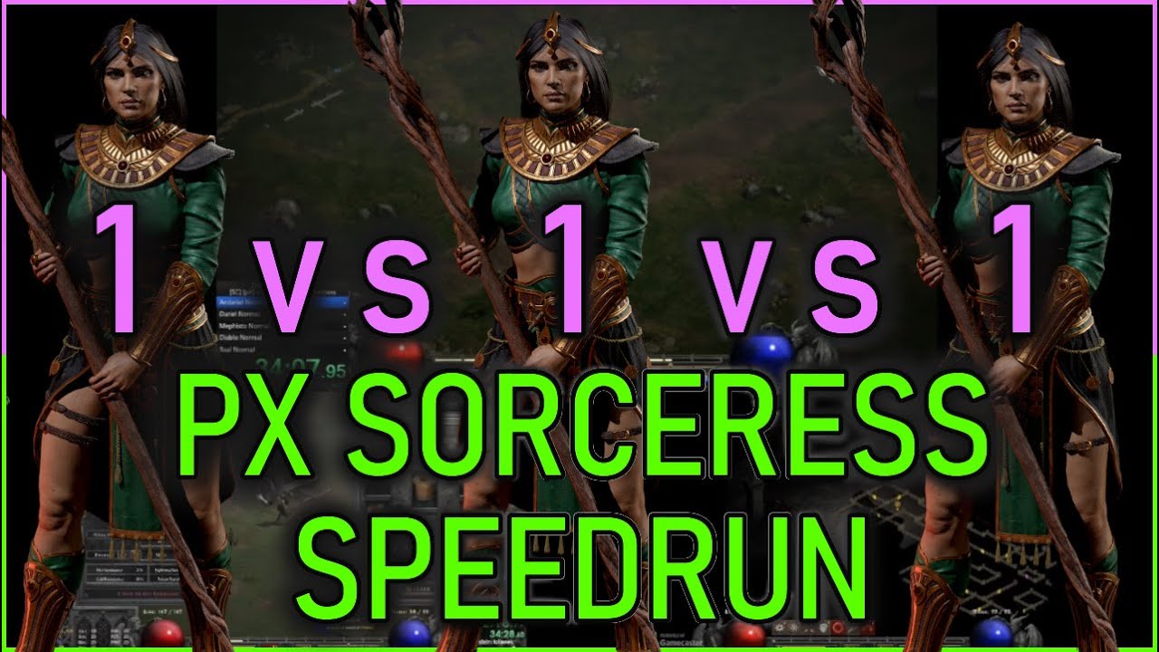 1 vs 1 vs 1 - SPEEDRUN Z KOMENTARZEM NA ŻYWO *PX SORCERESS NORMAL SPEEDRUN* DIABLO 2 ...