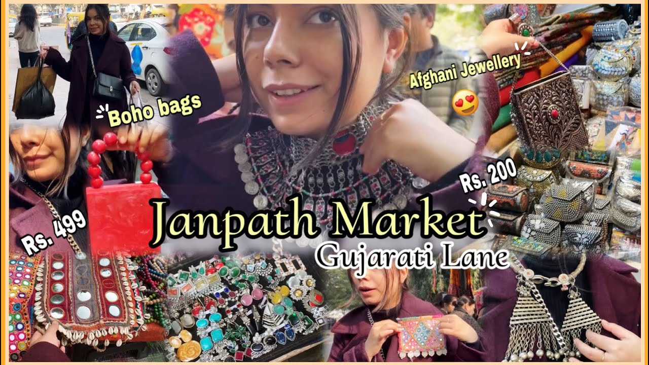 Janpath Market Gujarati Lane | Boho bags , Afghani jewellery ...