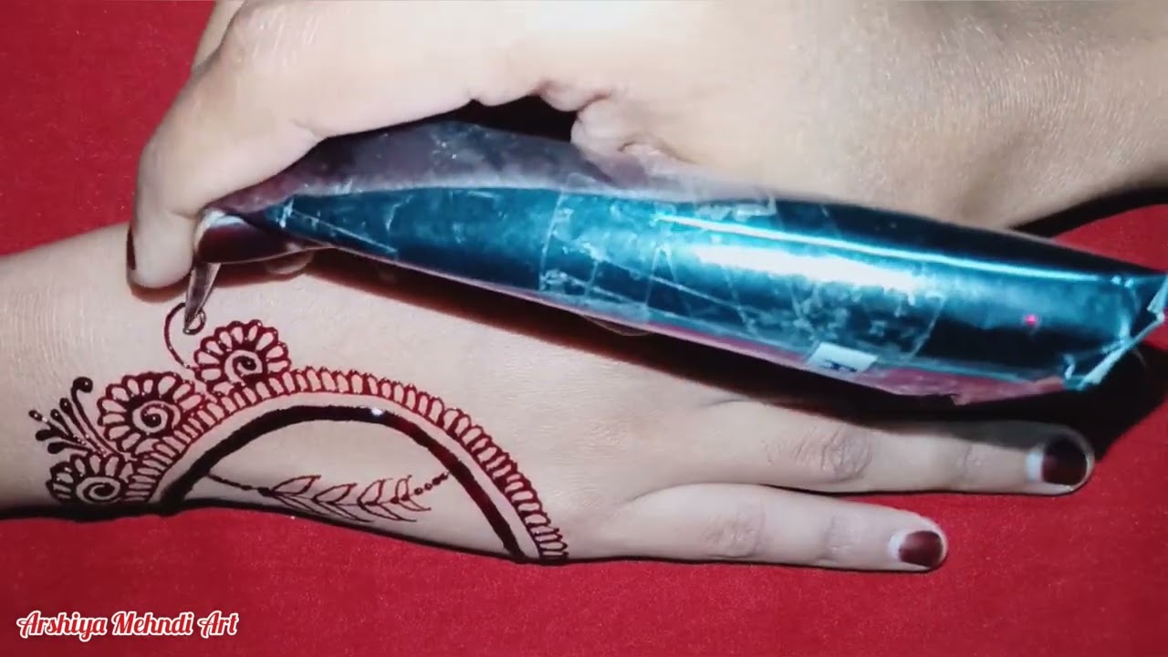 Easy One Side Mehndi Design || One Side Mehandi Design For Back Hand🥰 ...