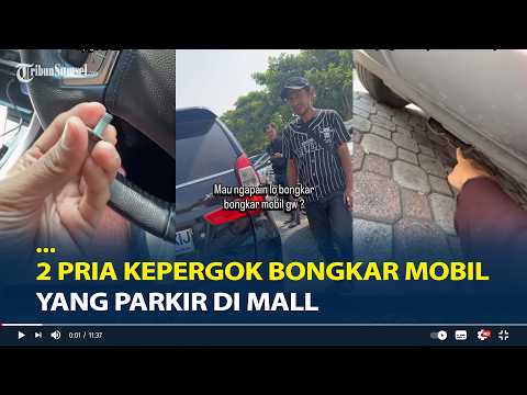 Viral 2 Pria Kepergok Bongkar Baut Dikolong Mobik yang Terparkir, Diduga Debt Collector