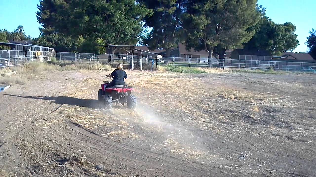 back yard quad fun - YouTube