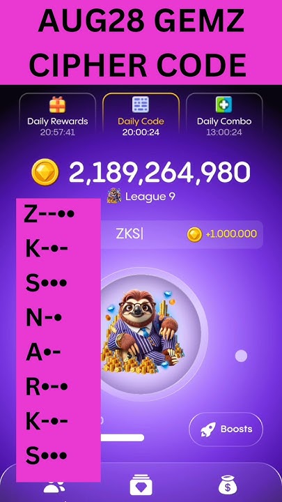 AUGUST 28 GEMZ DAILY CIPHER CODE #gemzciphercode #ciphercodes #gemz #tsl8888 - YouTube