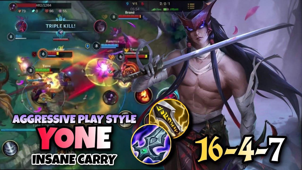 WILD RIFT YONE : AGGRESSIVE PLAY STYLE | WILD RIFT YONE BUILD & RUNES ...