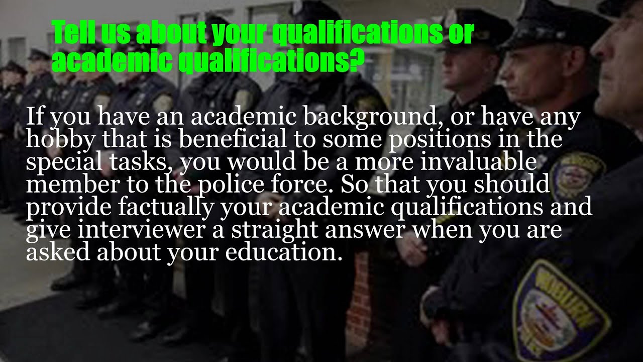 Police lieutenant interview questions - YouTube