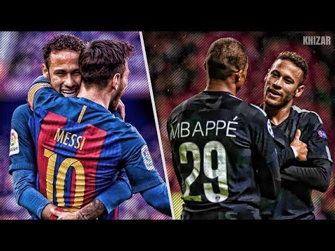 Neymar With Messi Vs Neymar With Mbappé | HD