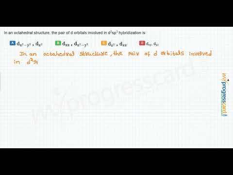 In an octahedral structure, the pair of d orbitals involved in d2sp3 ...