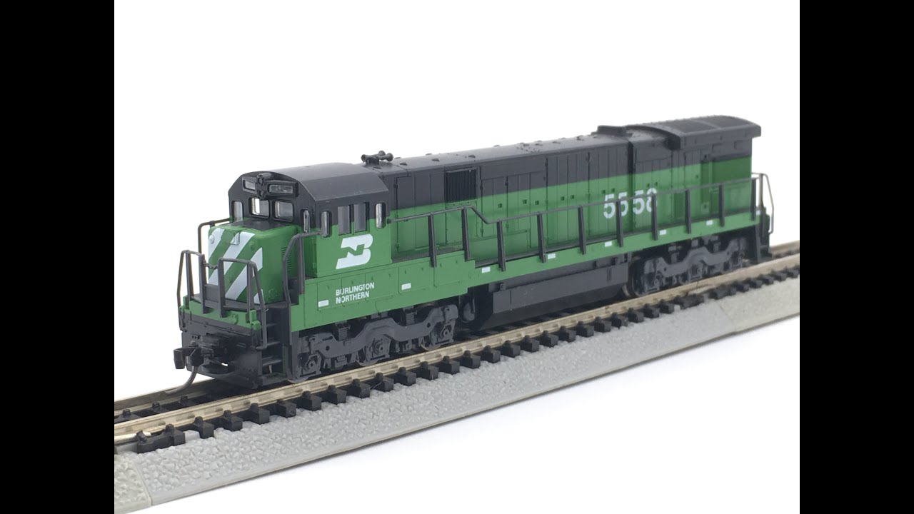 Kato N Scale Burlington Northern GE C30 7 Demo - YouTube