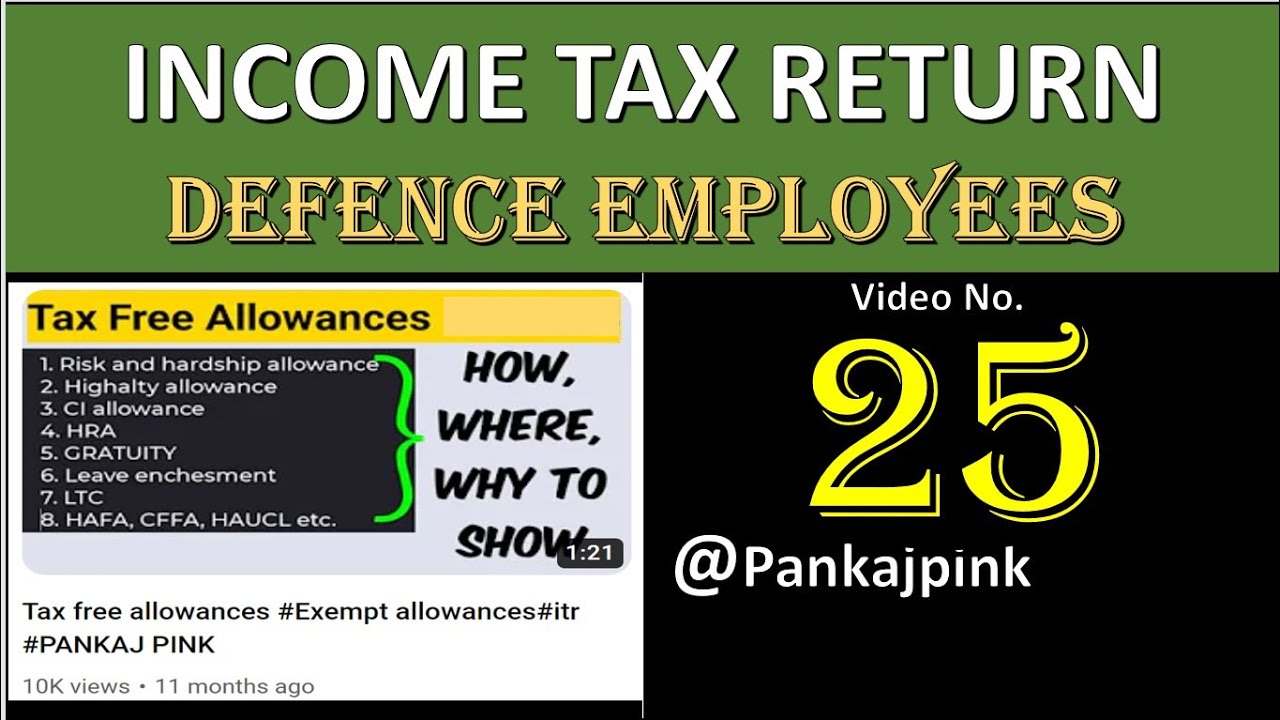 Tax free allowances #Exempt allowances#itr #PANKAJ PINK - YouTube