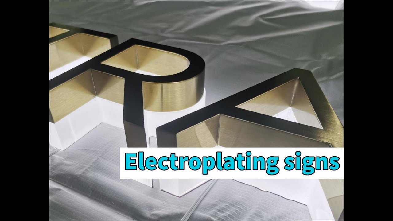 Electroplating signs typical colors - YouTube