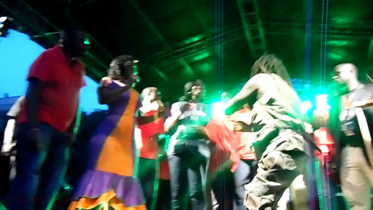 Jennifer Musisi dancing with Butcha Man at the kampala festival 2015 ...