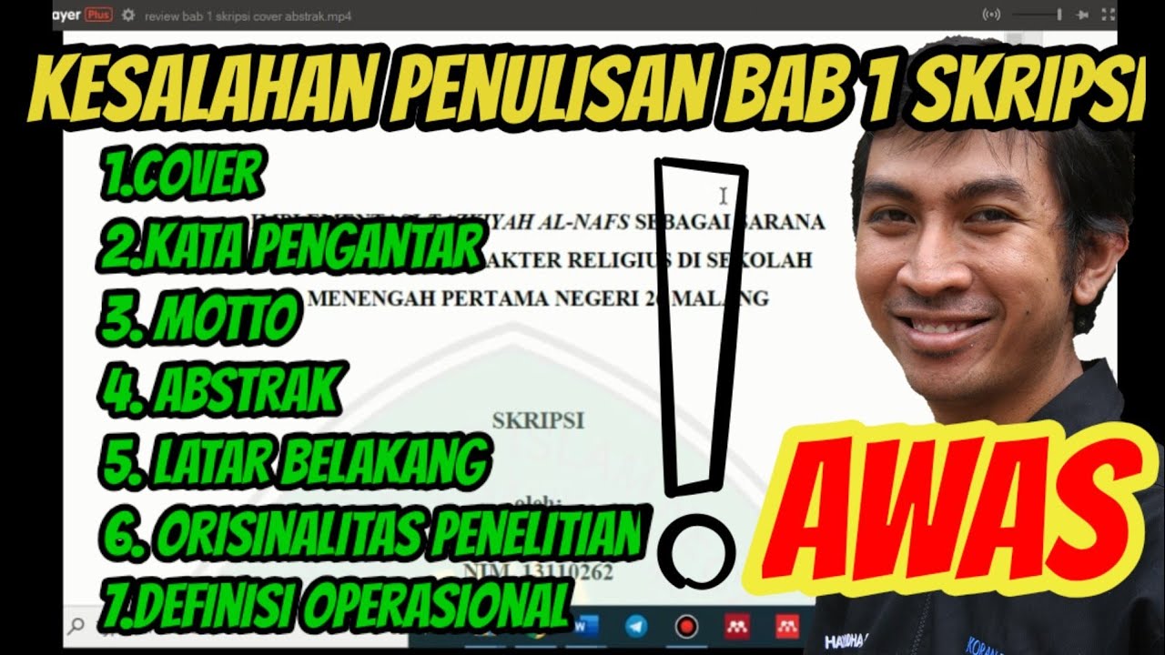 Analisis Kesalahan Skripsi Bab 1 (Cover, Abstrak, Latar Belakang, Dsb ...