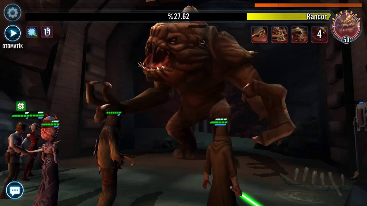How to beat Rancor with Old Daka's leadership - Galaxy of Heroes Star ...
