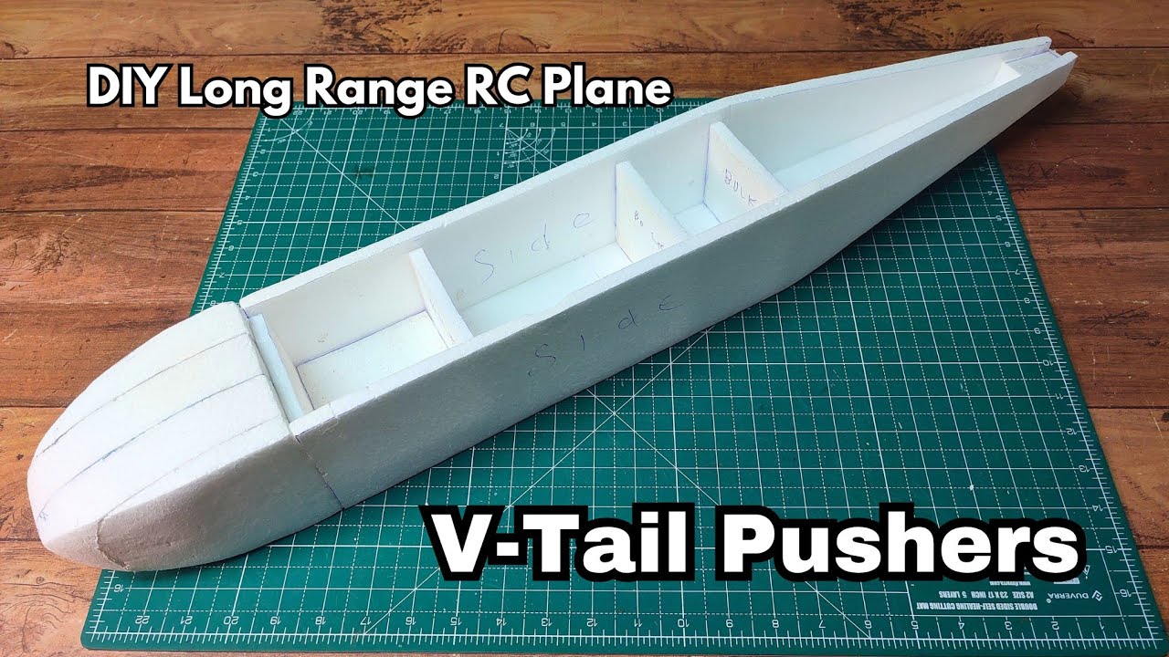 Pusher Long Range RC Plane V-Tail | Fuselage Build Part 1 @INDIRC1 ...