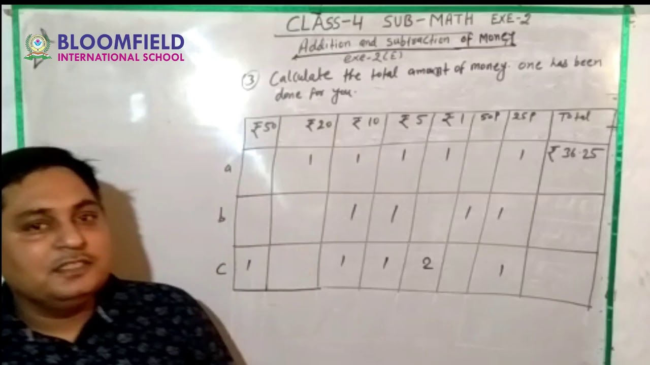 Maths CBSE Class 4 Addition and Subtraction of Money Chapter 2 - YouTube
