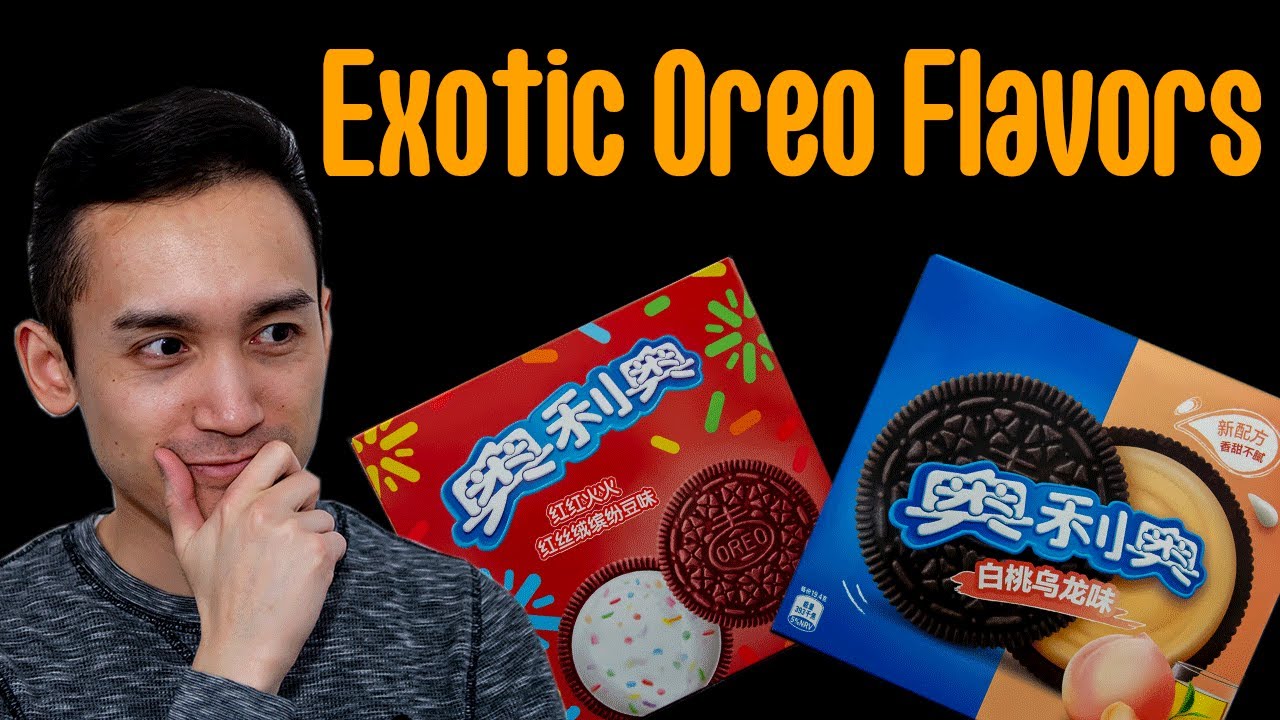 Trying EXOTIC Oreo Flavors! 🥛| Peach Oolong and Red Velvet with ...