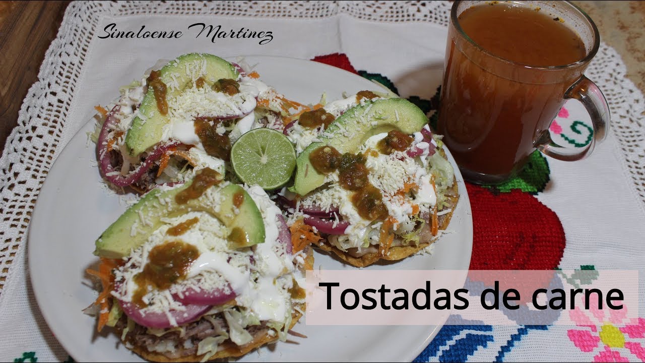 Tostadas de carne de res estilo sinaloa - YouTube