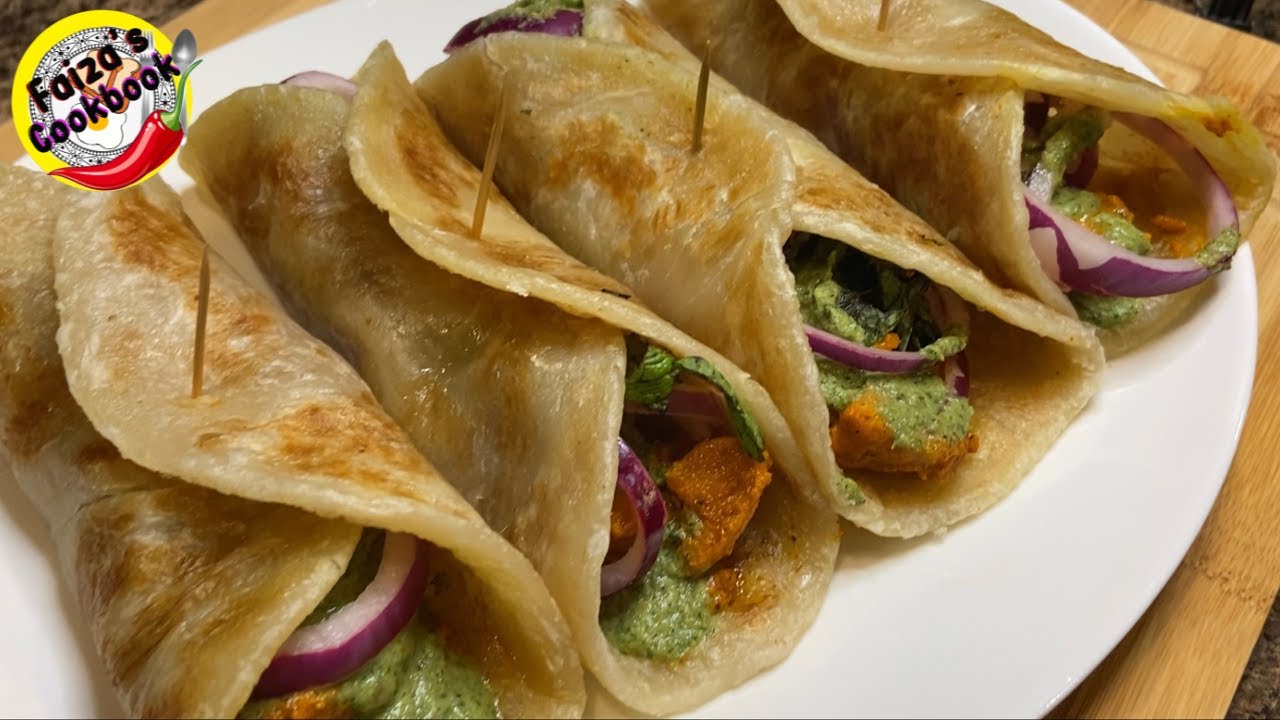 CHICKEN PARATHA ROLL RECIPE | CHICKEN PARATHA ROLLS | CHICKEN WRAPS ...