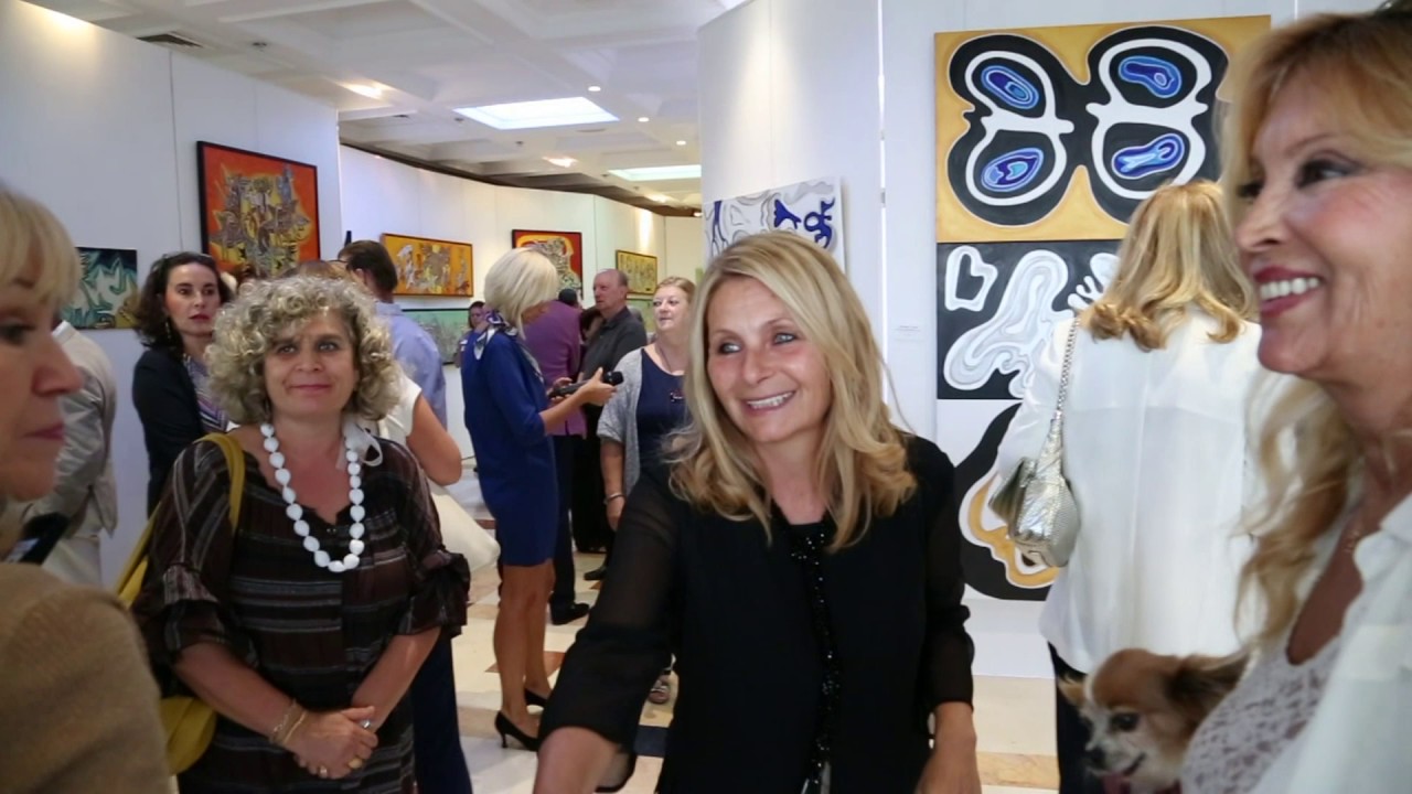 Barbara SILLARI vernissage St Jean Cap Ferrat PRESTIGE 2016 - YouTube