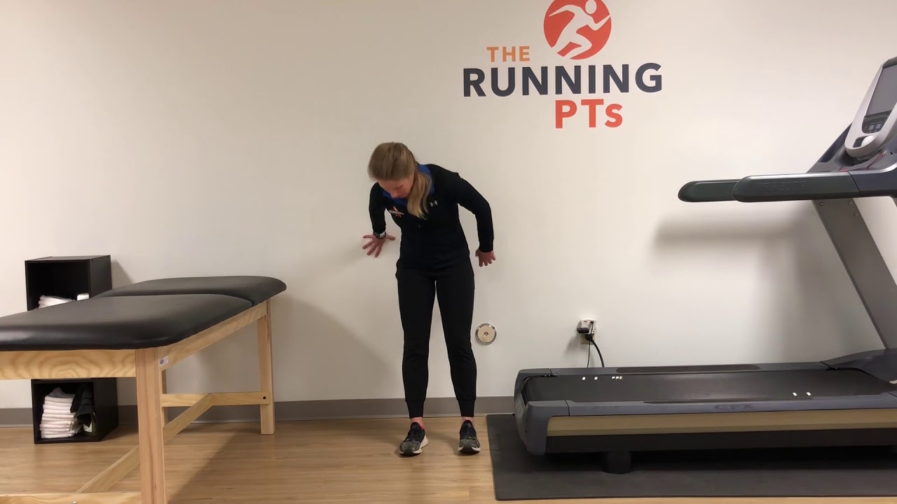 Wall sit for knee pain - YouTube