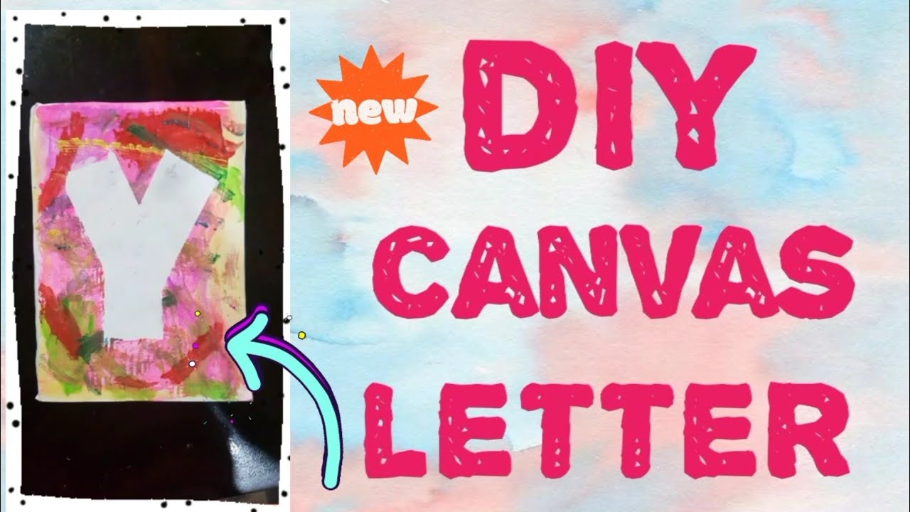 DIY canvas letter| canvas letter notebook - YouTube