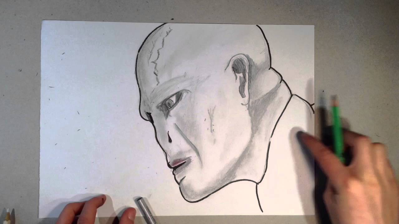 Timelapse Draw Voldemort - YouTube